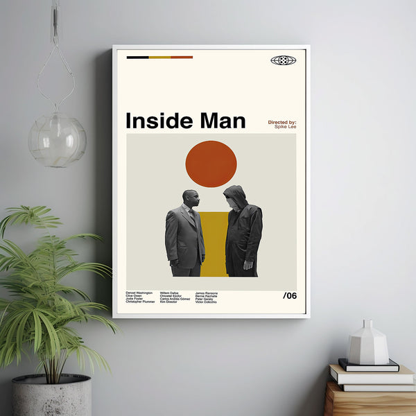 Inside Man Movie Poster, Inside Man Art, Inside Man Movie, Retro Movie ...
