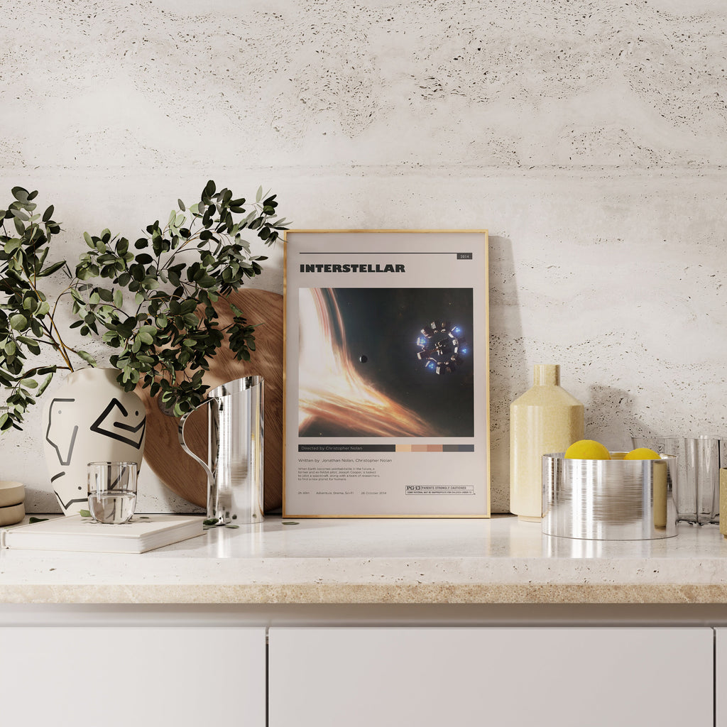 Interstellar Poster, Christopher Nolan Wall Art, Minimalist Wall Decor ...