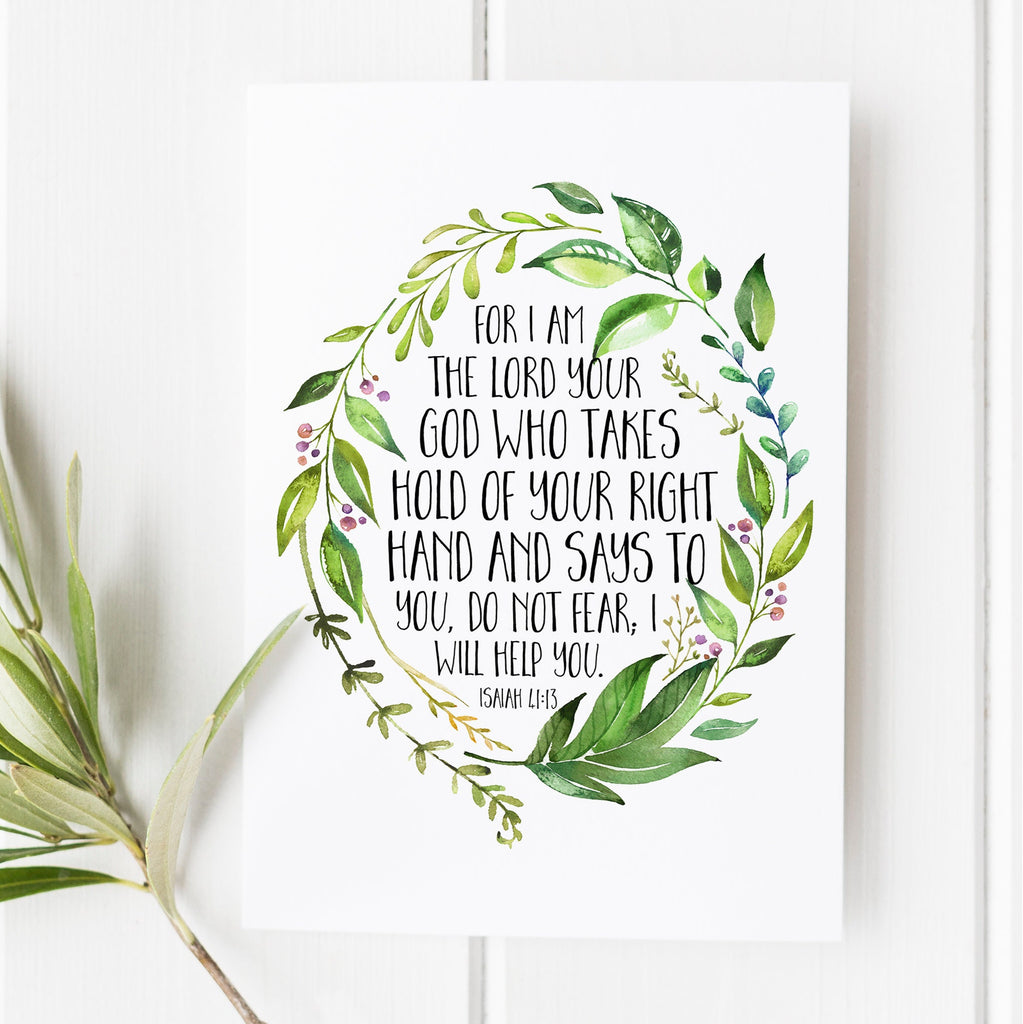 Isaiah 4113 - For I am the Lord - Scripture art - Bible verse - Bible ...
