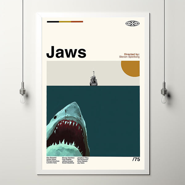 Jaws Movie Poster, Steven Spielberg, Movie Poster, Retro posters, Mini ...