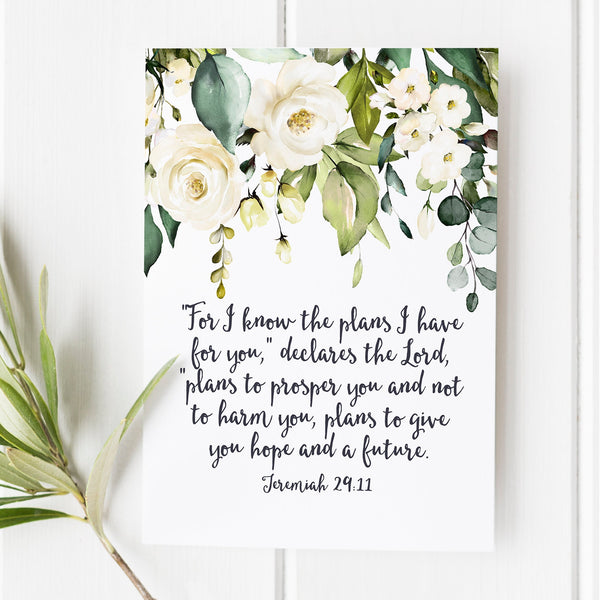 Jeremiah 2911 - For I know the plans I have for you - Scripture art ...