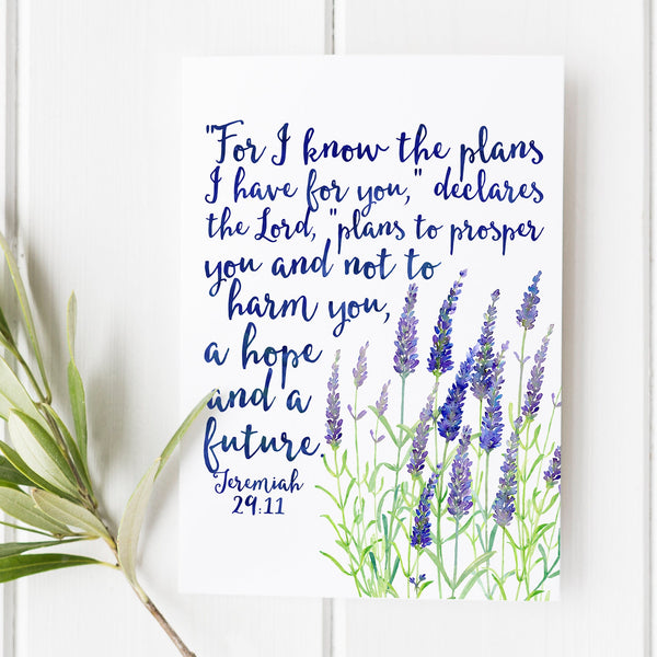 Jeremiah 2911 - For I know the plans I have for you - Scripture art ...