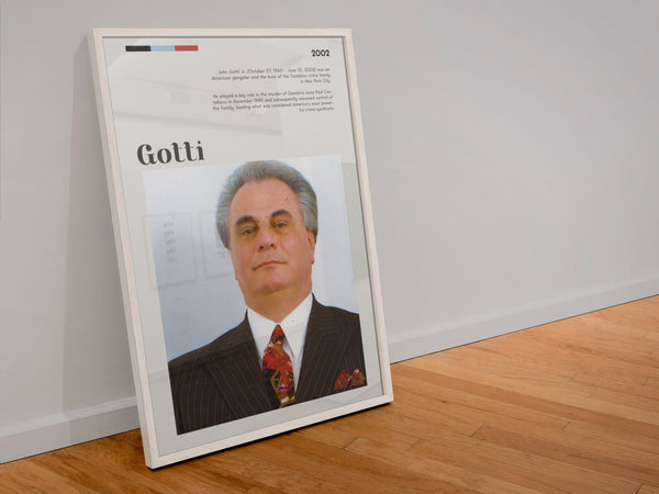 John Gotti Poster Wall Art Mugshot Mafia Boss Italian Mob Vintage Gamb ...