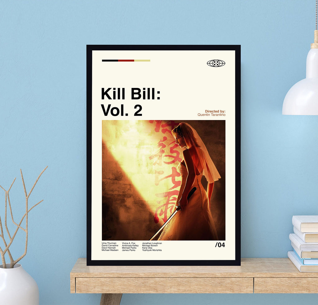 Kill Bill Vol 2 Poster, Kill Bill Poster, Quentin Tarantino, Midcentur ...