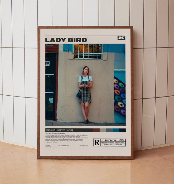 Lady Bird Poster, Greta Gerwig, Minimalist Movie Poster, A3 poster ...