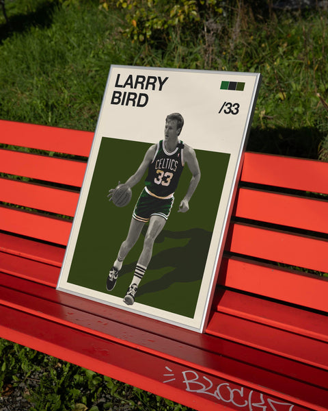 Larry Bird Mid Century Movie Poster Basketball Posters Minimalist Bask ...