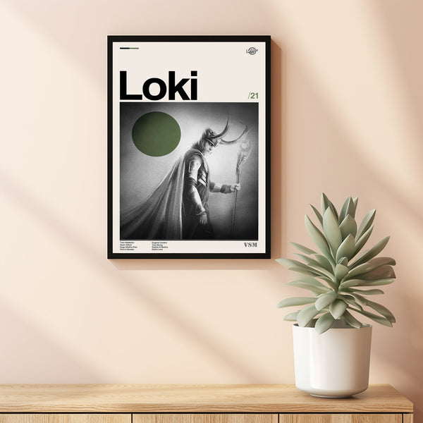 Loki Movie Poster, Loki Poster, Marvel, Retro Movie Poster, Minimalist ...