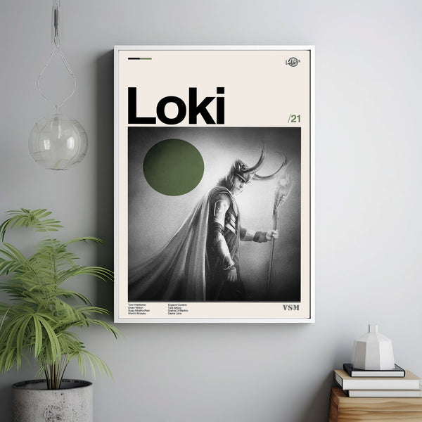 Loki Movie Poster, Loki Poster, Marvel, Retro Movie Poster, Minimalist ...