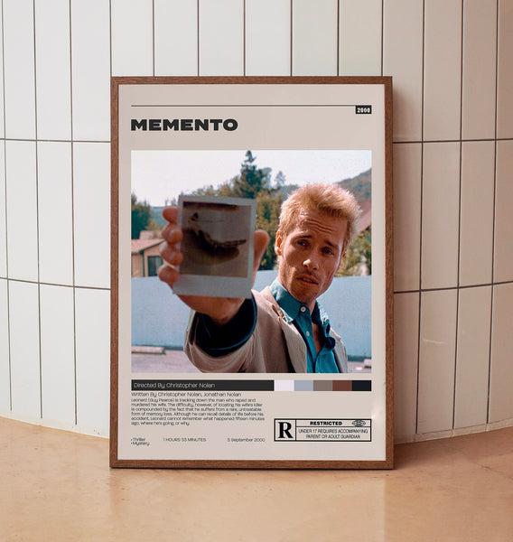 Memento Poster, Christopher Nolan, Minimalist Movie Poster – mythicwall