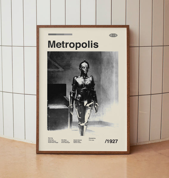 Metropolis 1927 Movie Poster - Classic Sci-Fi Film - Minimalist Midcen ...