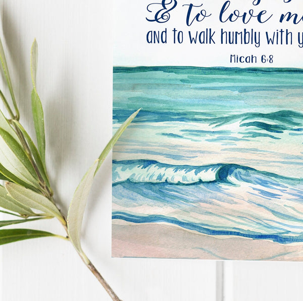 Micah 68 - But to do justly and to love mercy - Scripture art - Bible ...