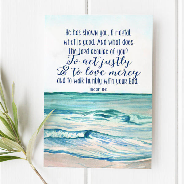 Micah 68 - But to do justly and to love mercy - Scripture art - Bible ...