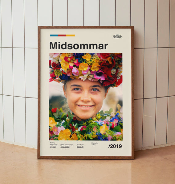 Midsommer Movie Poster - Florence Pugh - Midcentury Minimalist Wall Ar ...