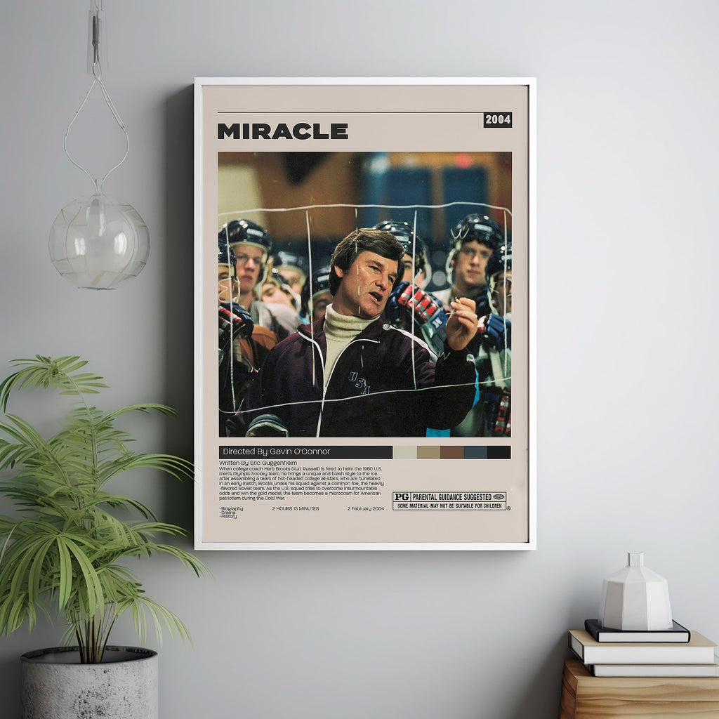 Miracle Poster, Gavin O'Connor, Retro Movie Minimalist Movie Poster, V ...