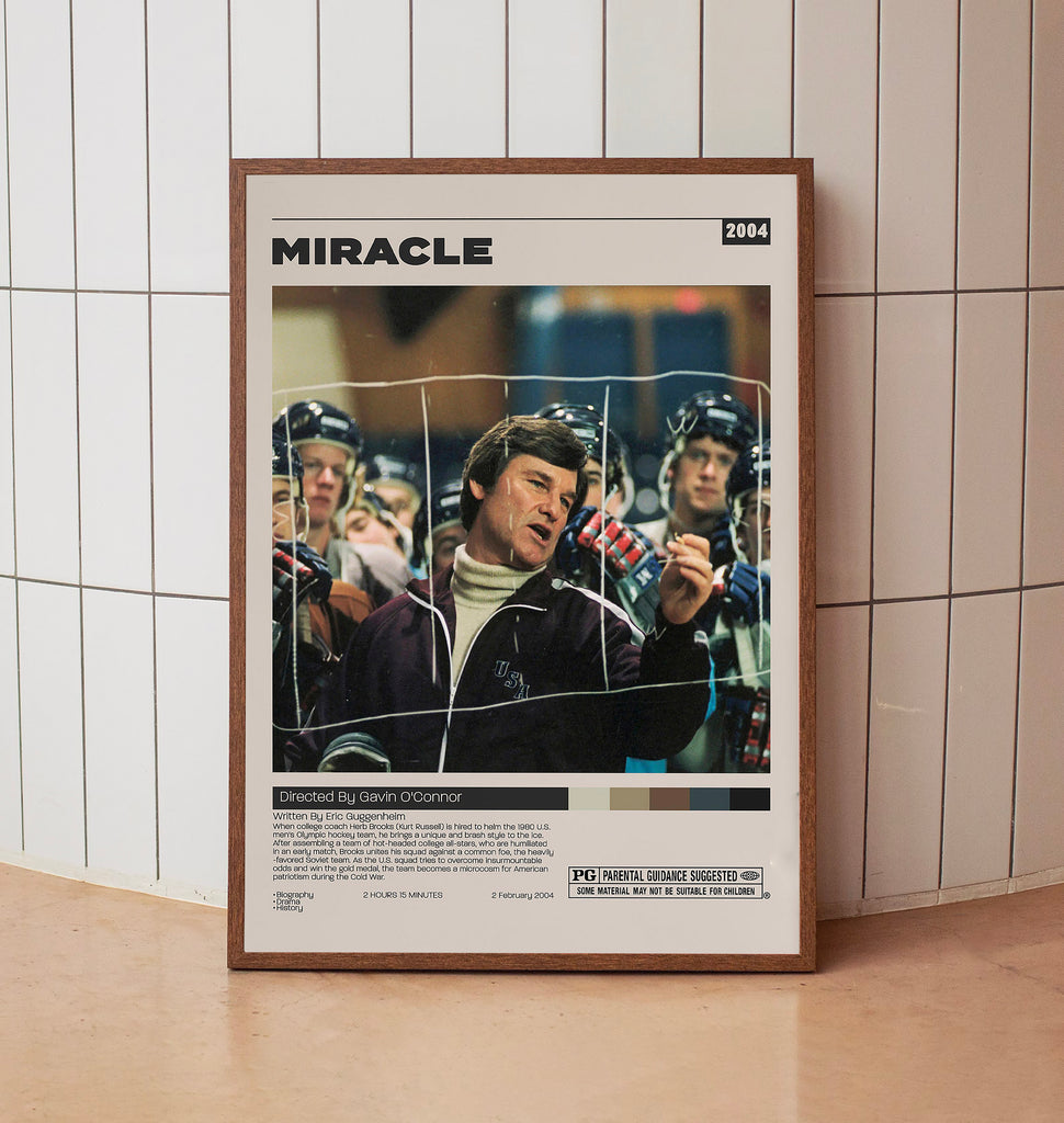 Miracle Poster, Gavin O'Connor, Retro Movie Minimalist Movie Poster, V ...
