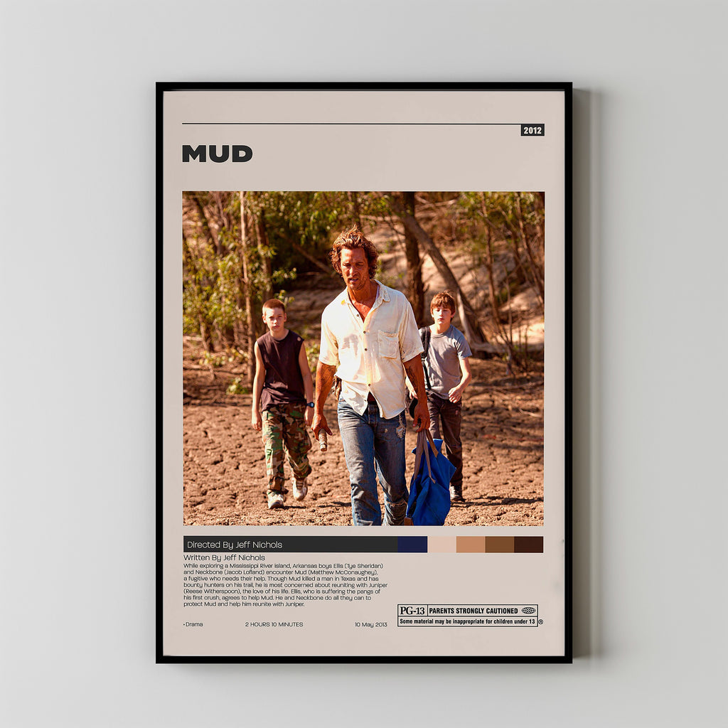 Mud Poster, Jeff Nichols, Minimalist Movie Poster – mythicwall