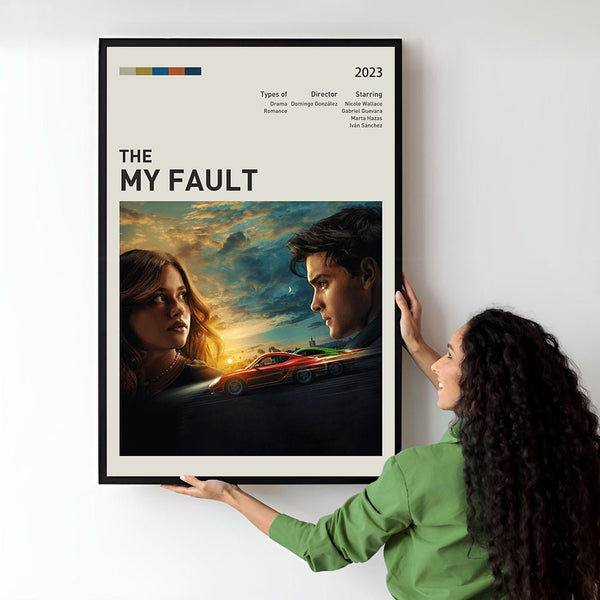 My Fault Movie Poster Minimalist Midcentury Poster Wall Art Print Retr ...