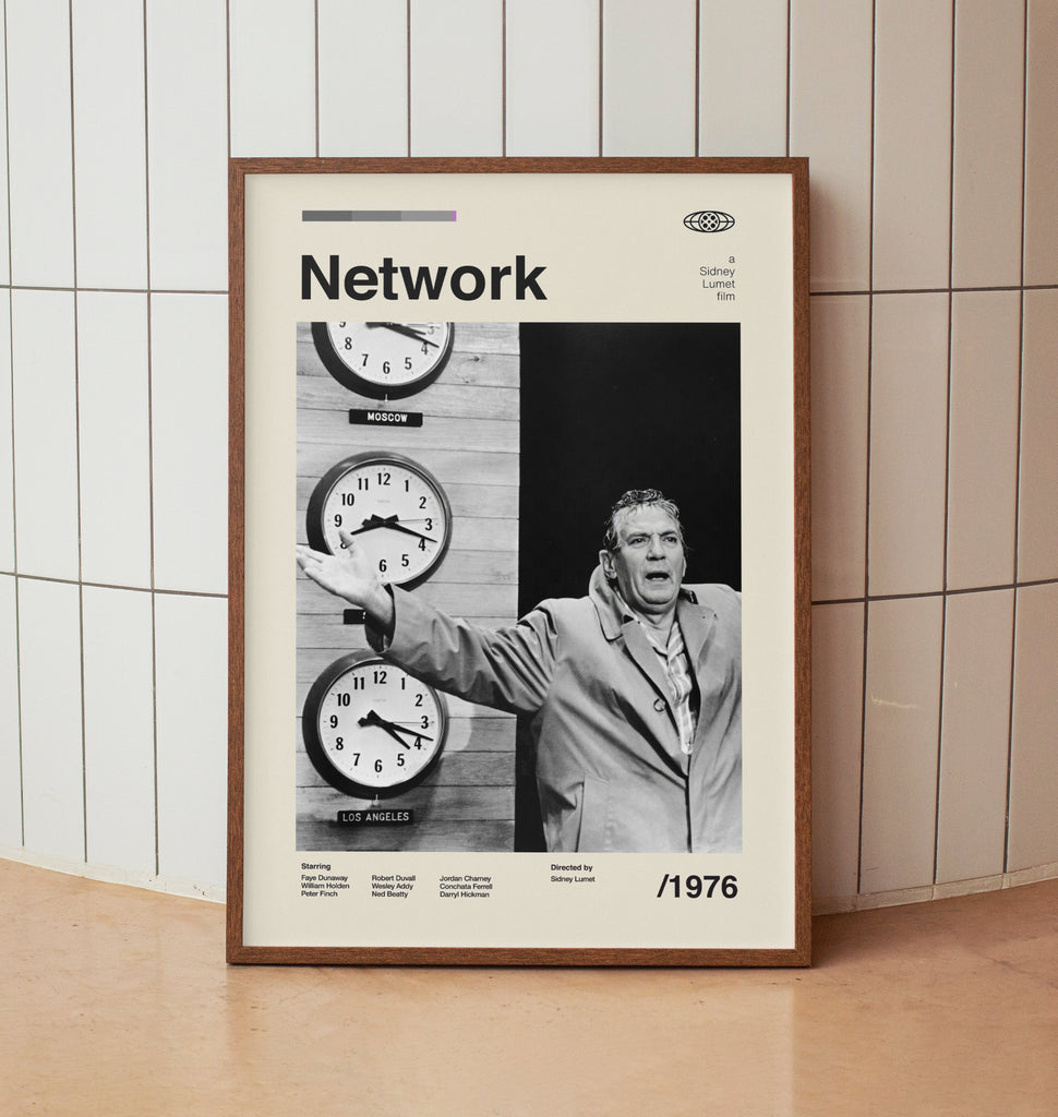 Network 1976 Vintage Movie Poster - Faye Dunaway William Holden - Mini ...