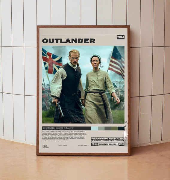 Outlander Poster, Ronald D. Moore, Minimalist Tv Series, Vintage Retro ...