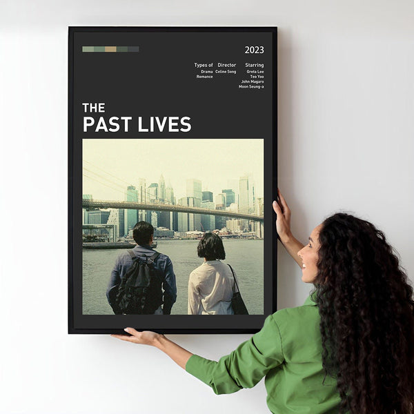 Past Lives Movie Poster Minimalist Midcentury Poster Wall Art Print Re ...