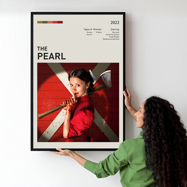Pearl Movie Poster Minimalist Midcentury Poster Wall Art Print Retro M ...