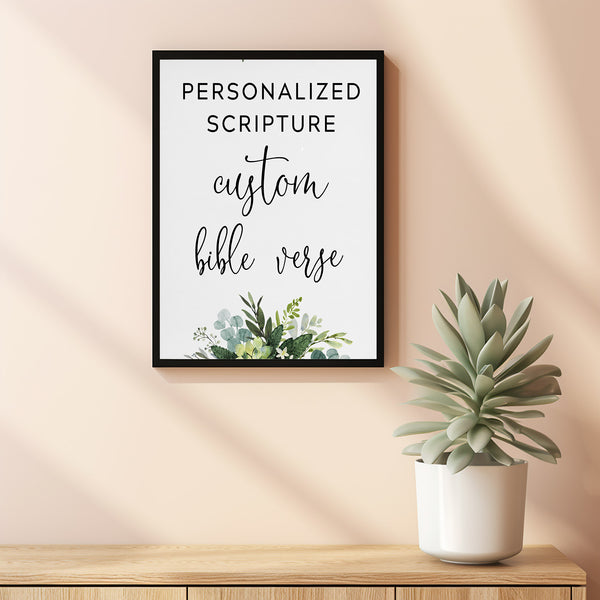 Personalized Bible Verse Poster | Custom Scripture Art | Create Your O ...