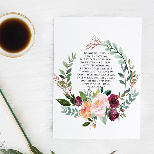Philippians 46-7 - Do not be anxious about anything - Scripture Art ...