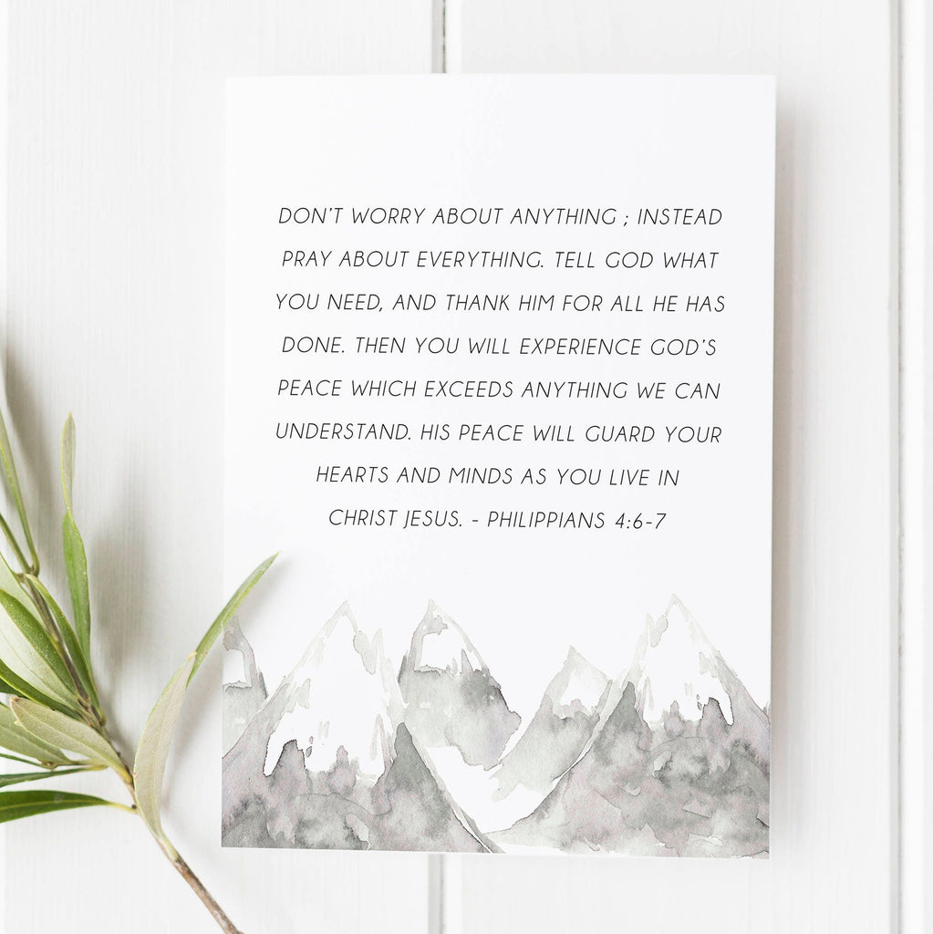 Philippians 46-7 - Don't worry about anything - Scripture Art - Bible ...