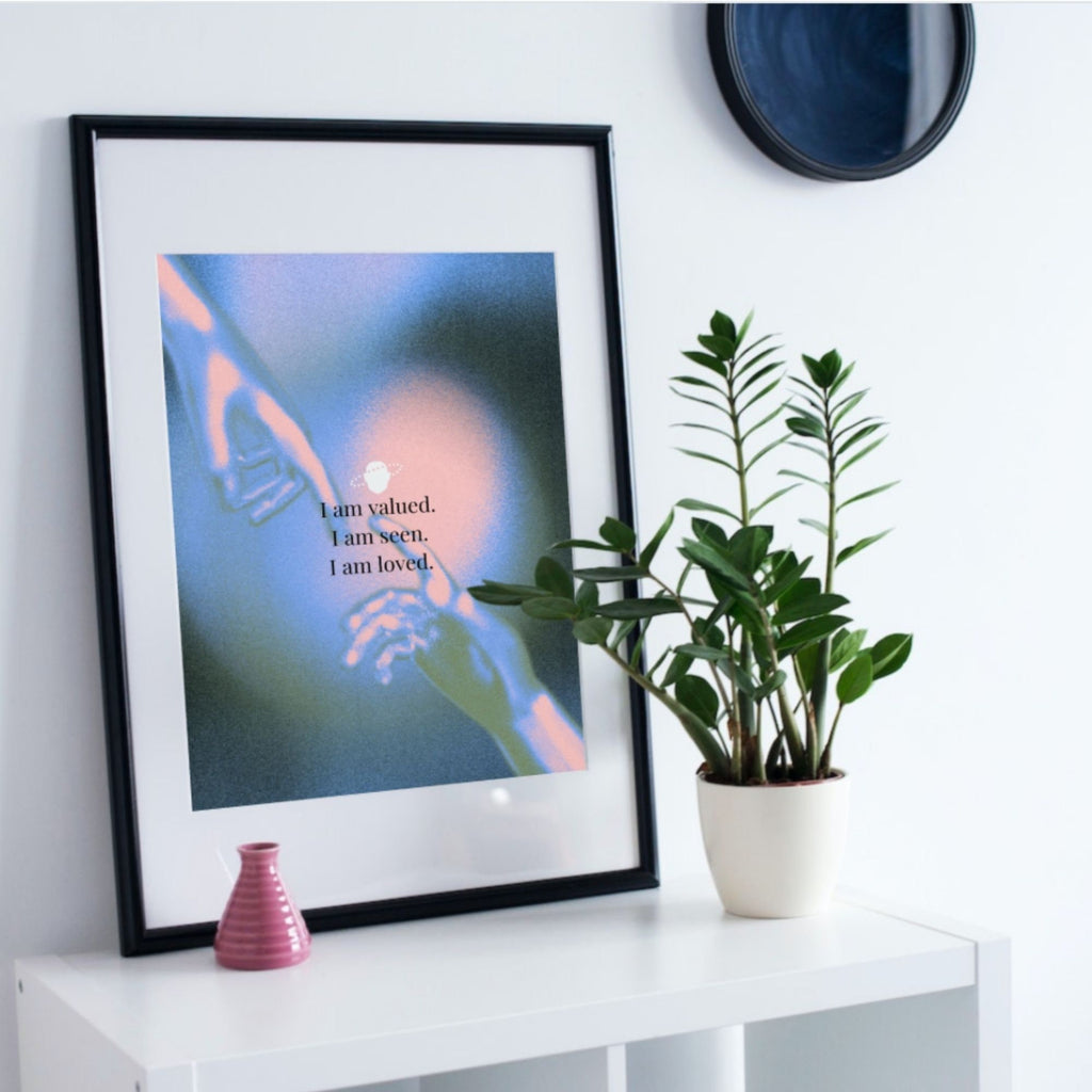 Positive Affirmation Print, Etheral Wall Art,Minimalist Wall Art,,Retr ...