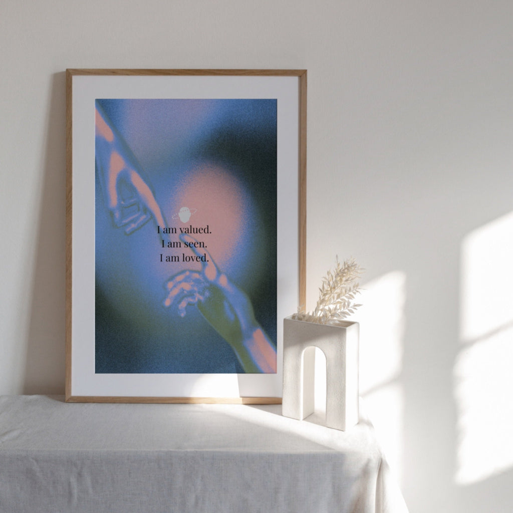 Positive Affirmation Print, Etheral Wall Art,Minimalist Wall Art,,Retr ...