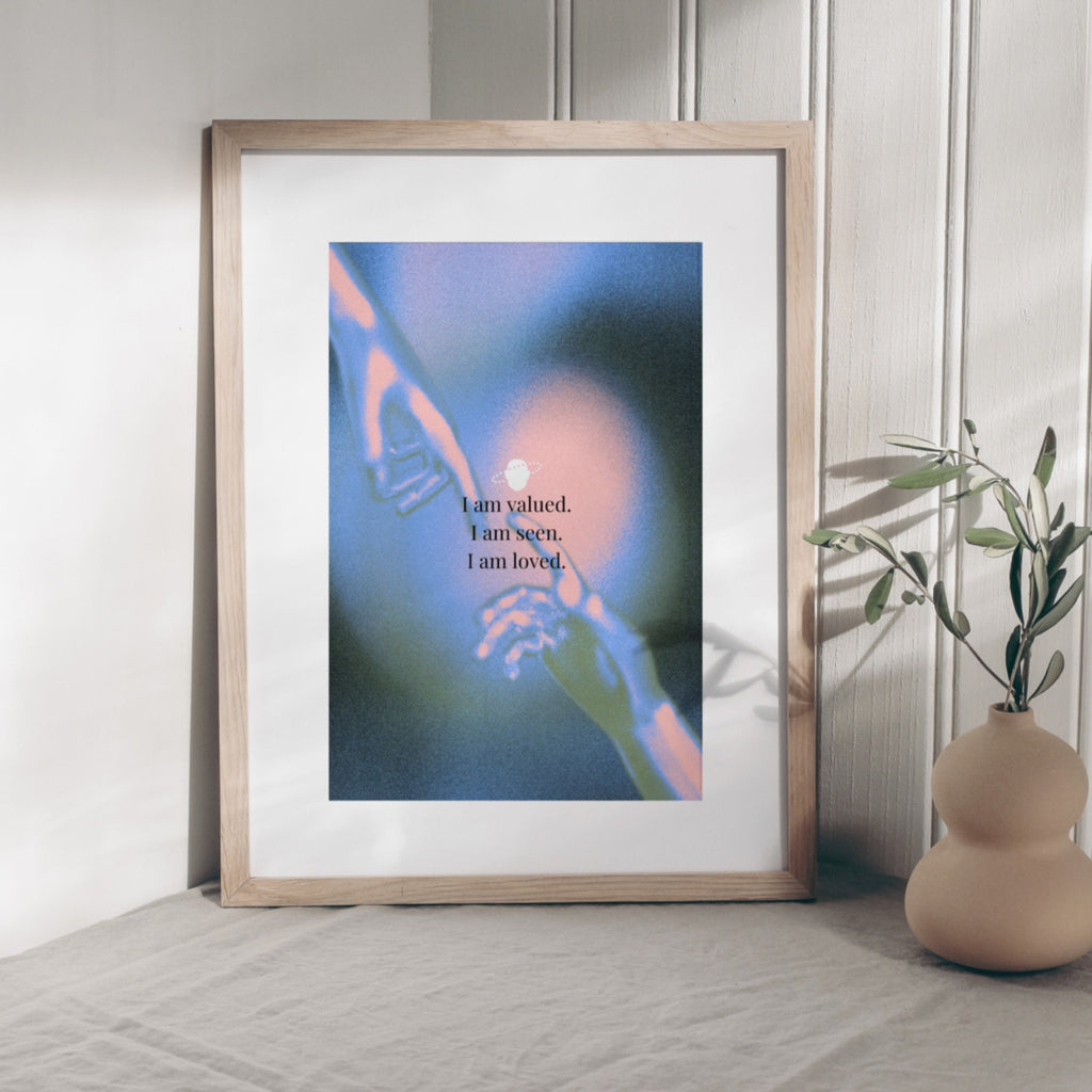 Positive Affirmation Print, Etheral Wall Art,Minimalist Wall Art,,Retr ...