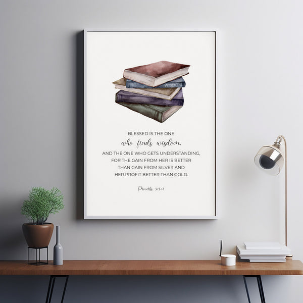 Proverbs 31314 Bible Verse Poster Wall Art, Modern Wisdom Scripture Po ...
