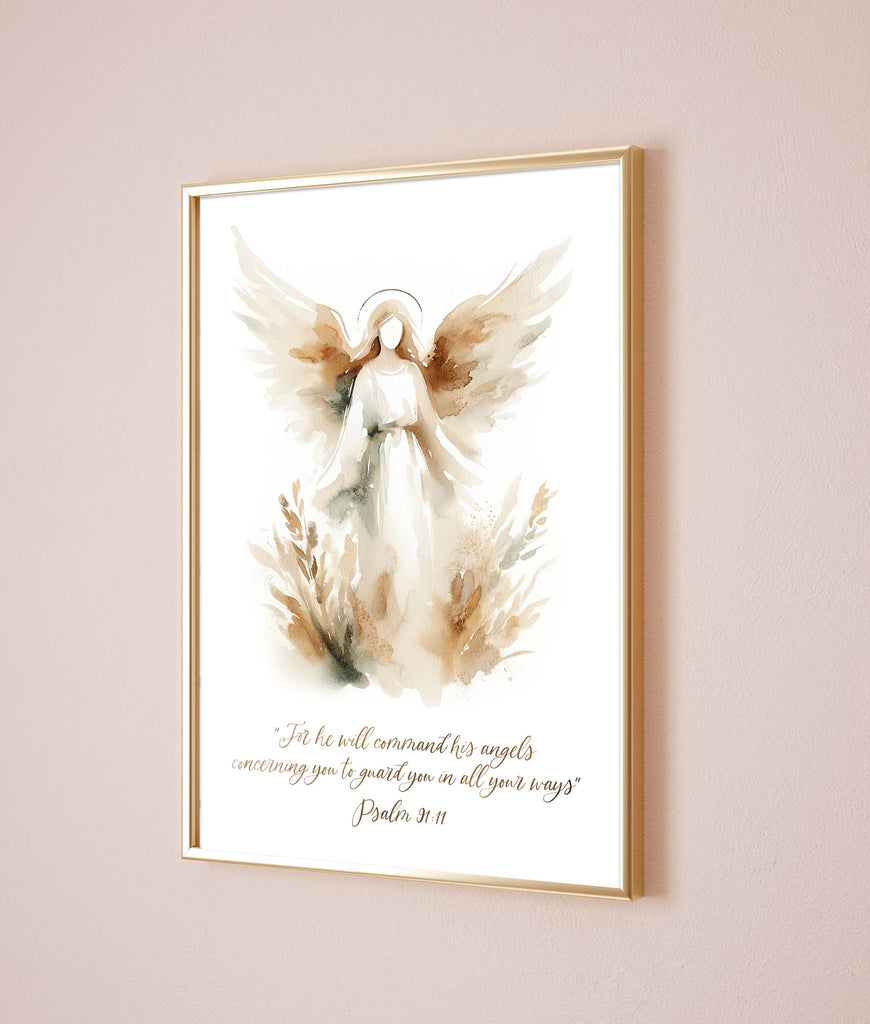 Wing Angels Canvas Artwork Psalm 23 Psalm 23:1 The Lord Is My Shepherd