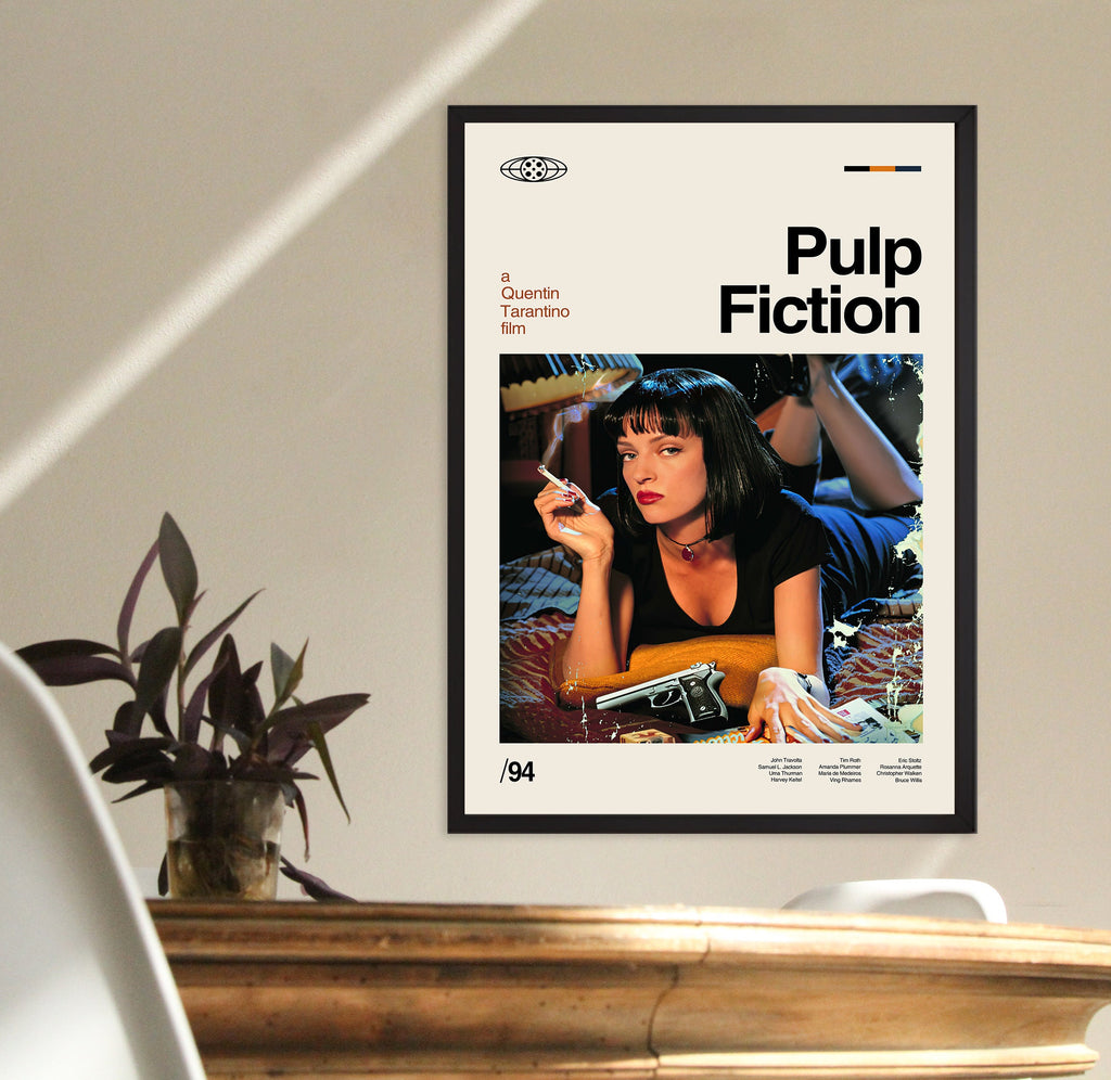 Pulp Fiction Posters, Retro Movie Print, Movie Poster, Modern Art, Mid ...