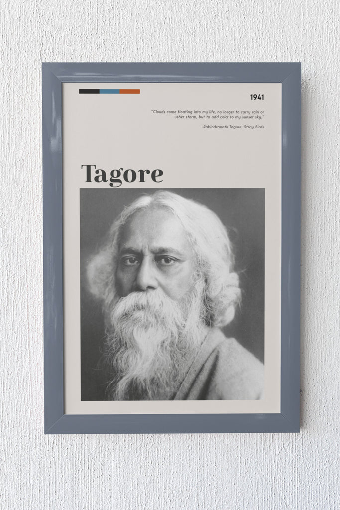 Rabindranath Tagore Poster Wall Art Poster Art Gift Quote Rabindranath ...