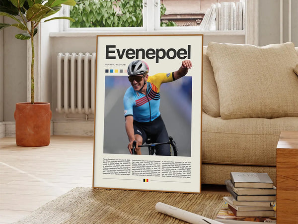 0 Remco Evenepoel Poster, Cycling Poster, Biker Art Print, Modern Spor ...