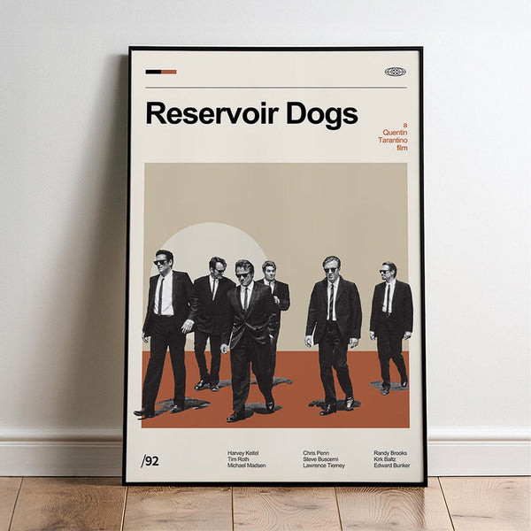 Reservoir Dogs Movie Poster Minimalist Midcentury Poster Wall Art Prin ...