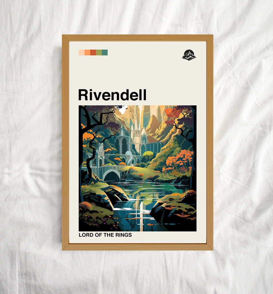 Rivendell Lord of The Rings Movie Poster, Retro Movie Poster, Minimali ...