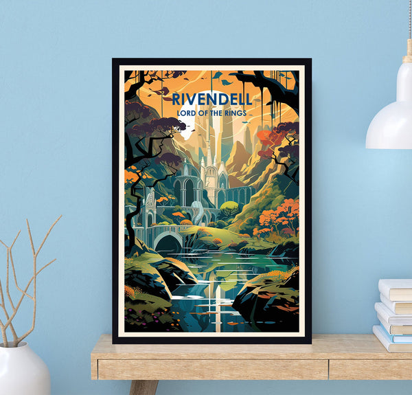 Rivendell Poster, Lord of The Rings Poster, Retro Poster, Midcentury A ...