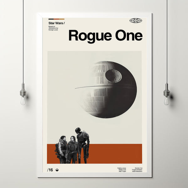 Rogue One Movie Poster, Star Wars Poster, Rogue One Film Art, Retro Mo ...