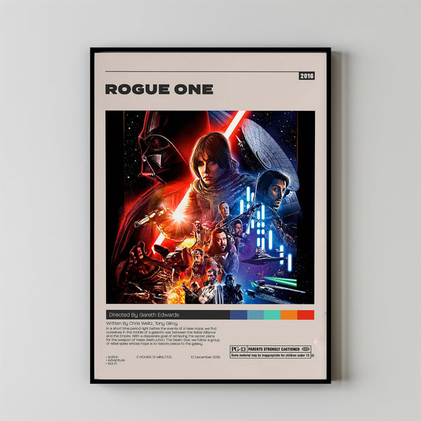 Rogue One Star Wars Poster, Gareth Edwards, Minimalist Movie Poster 1 ...