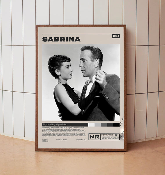 Sabrina Movie Poster, Billy Wilder, Minimalist Movie Poster, Vintage R ...