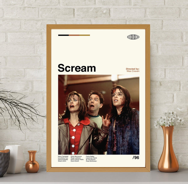 Scream Movie Poster, Scream Print, Wall Art, Retro Movie Poster, Vinta ...