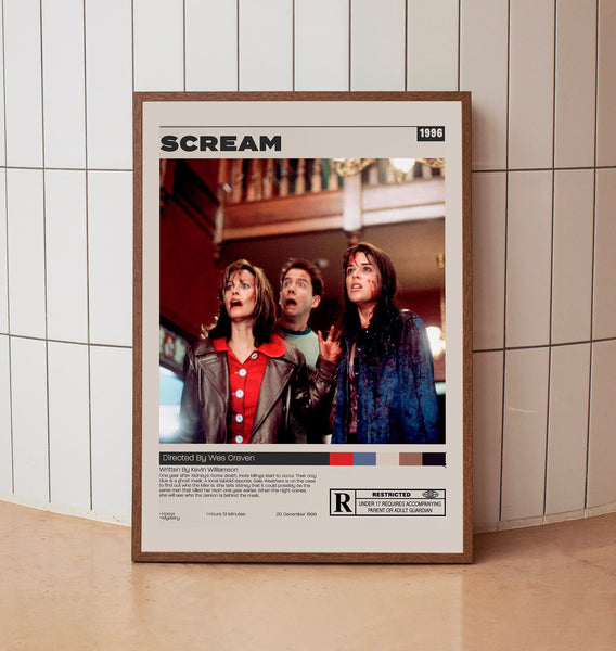 Scream Movie Poster, Wes Craven, Minimalist Movie Poster, A3 poster ...