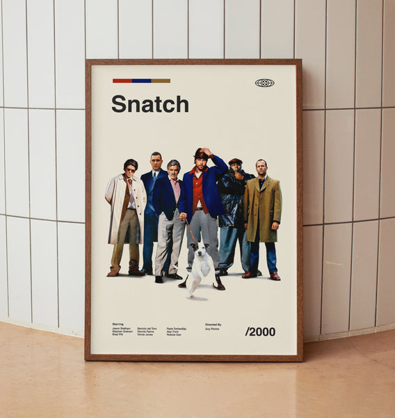 Snatch Wall Art Print - Brad Pitt Guy Ritchie Movie Poster - Midcentur ...