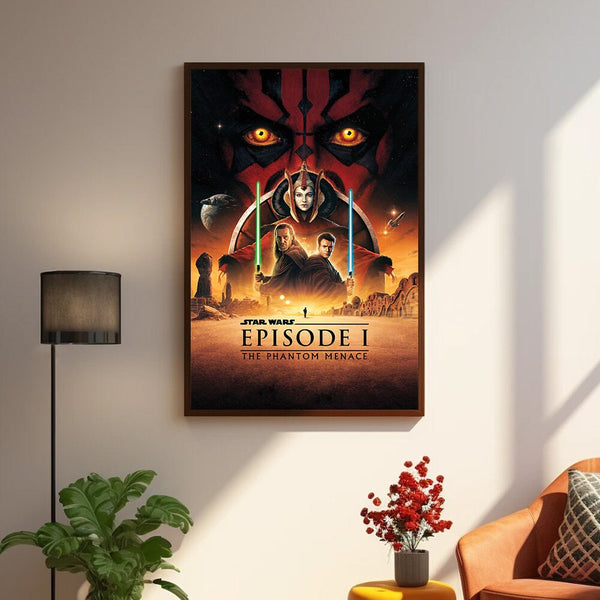 Star Wars Episode 1 Movie Poster, Classic Movie Star Wars Poster, High ...