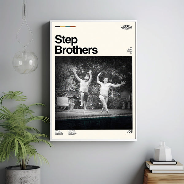 Step Brothers Poster, Retro Modern Poster, Vintage Movie Poster, Minim ...