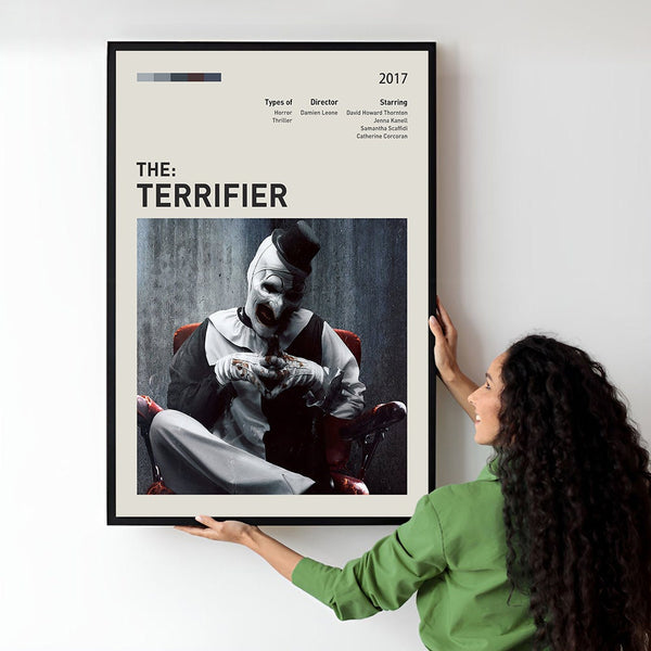 Terrifier Movie Poster Minimalist Midcentury Poster Wall Art Print Ret ...
