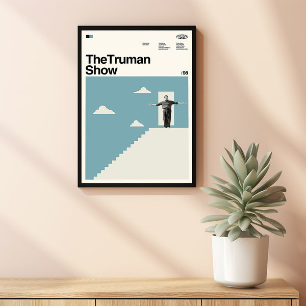 The Truman Show Movie Poster, Jim Carrey Film, Retro Movie Custom Post ...