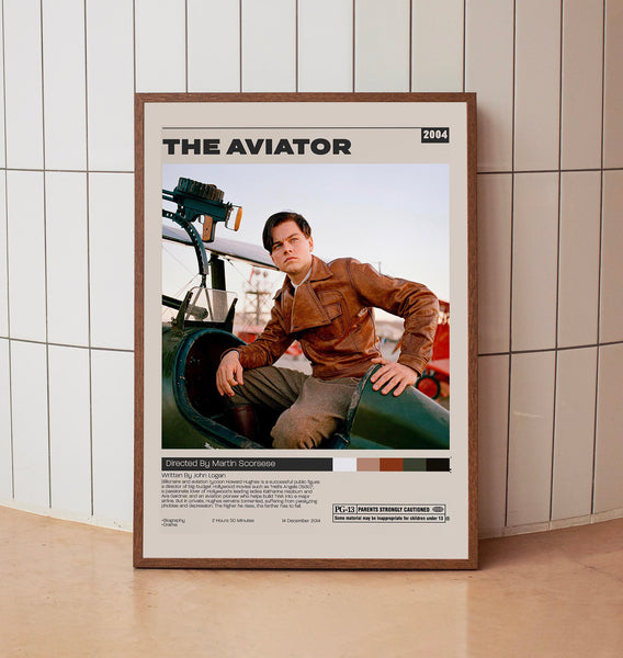 The Aviator Poster, Martin Scorsese, Minimalist Movie Poster – mythicwall